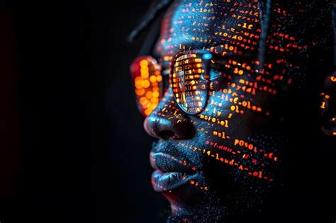 Cyber Security Expert With Reflected Code Vfx Digital Technology