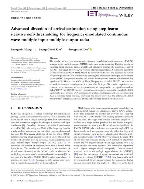 pdf advanced direction of arrival estimation using step‐learnt