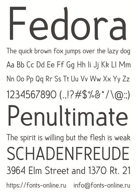 fedora font