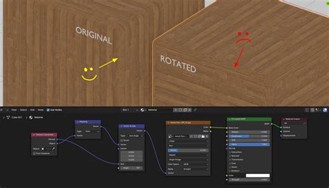 Impossible Rotate A Texture In Object Mapping 45 By Cyberlecs Materials And Textures