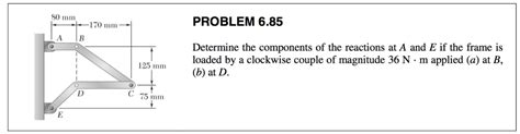 Solved Determine The Components Of The Reactions At A And E