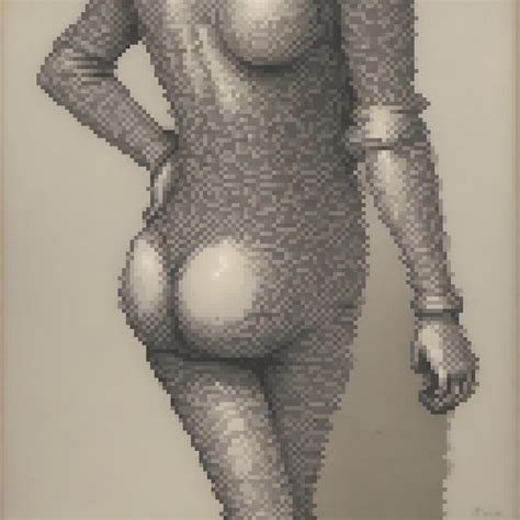 Pixel Art Of A Nude Woman In A Body Suit Captivating And Artistic Premium AI Generated Image