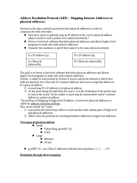 Unit 3 And 4 Arp And Rarp Pdf Ip Address Computer Network