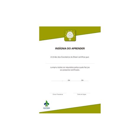 Certificado De Insígnia Do Aprender Lojinha Geja