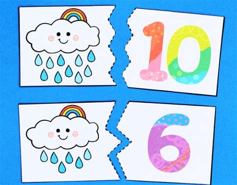 Rain Cloud Counting Puzzles Frogs And Fairies
