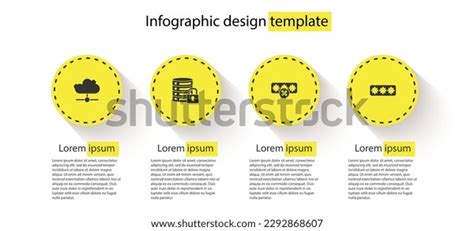Set Network Cloud Connection Server Security Stock Vector Royalty Free