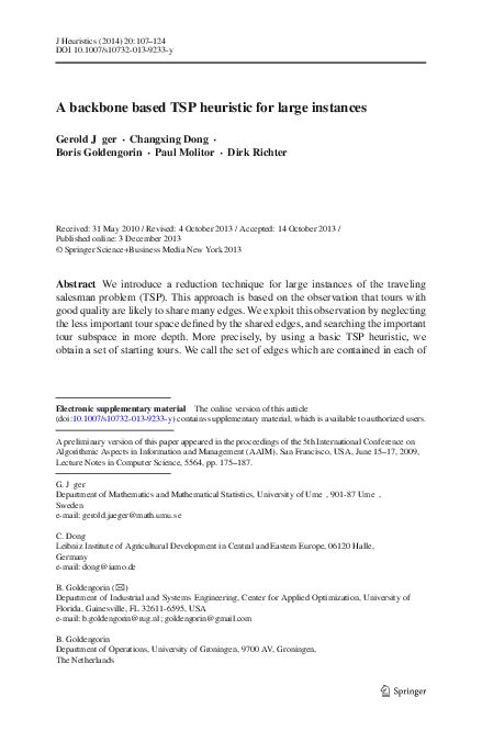 Improving The Efficiency Of Helsgauns Lin Kernighan Heuristic For The