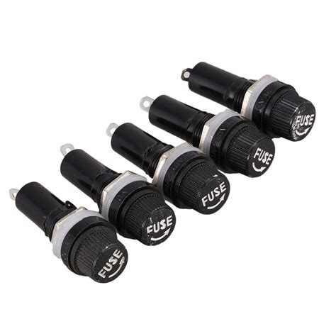 5 Pcs Ac 125v 15a 6 X 30mm Panel Mount Fuse Holder