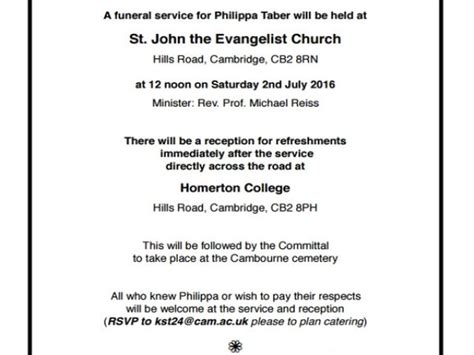Funeral Email Template 6 Funeral Notice Examples Samples Examples