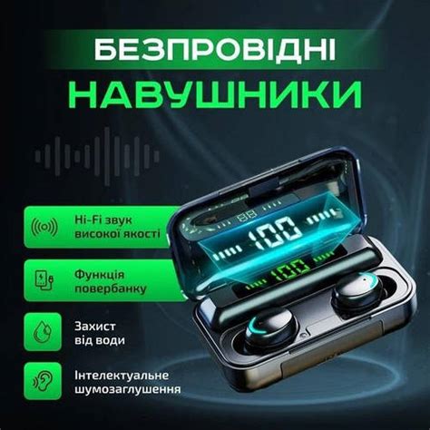 Беспроводные наушники для спорта TWS Наушники повербанк 1500 mAh ...
