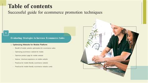 Successful Guide For Ecommerce Promotion Techniques For Table Of Contents Demonstration Pdf