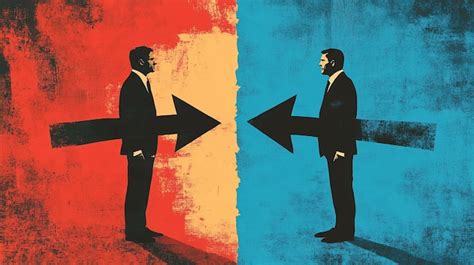 A Poster For A Man Pointing To A Man With A Arrow Pointing To Another Man Premium AI Generated