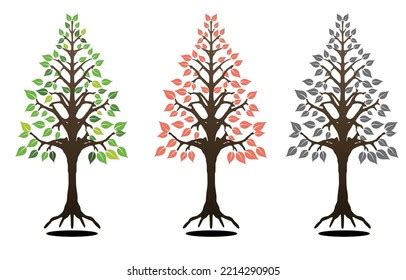 Three Tree Design Eps File Stock Vector Royalty Free Shutterstock