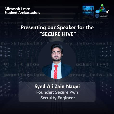 Syed Ali Zain Naqvi On Linkedin Tech Event Collaboration Microsoft