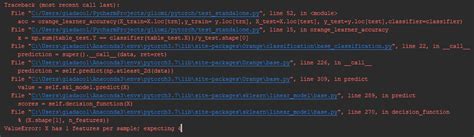 error on number of expected features when using discrete variables on