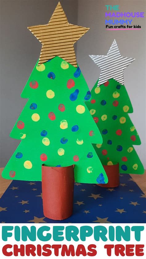 Fingerprint Christmas Tree Xmas Crafts Christmas Crafts Christmas