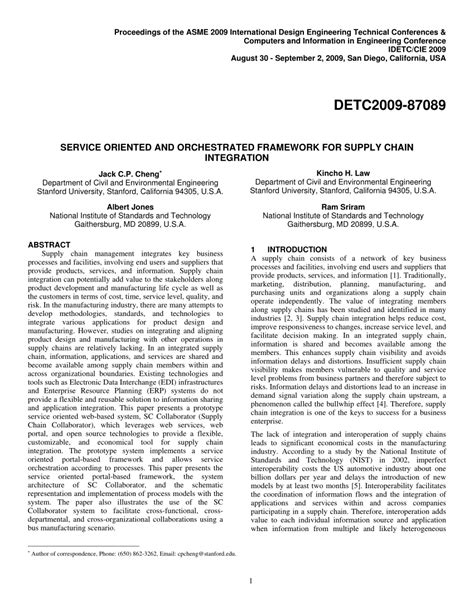 Pdf Service Oriented And Orchestrated Framework For Supply Chain Integration