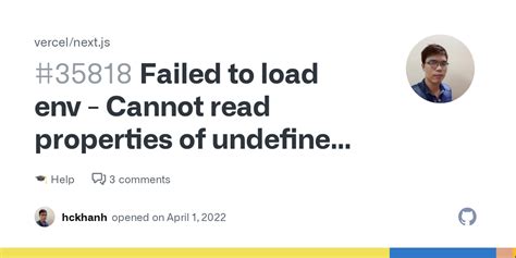 Failed To Load Env Cannot Read Properties Of Undefined Reading Split Vercel Next Js