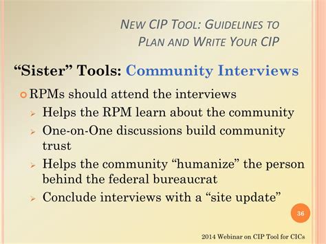 Ppt New Community Involvement Plan Cip Tool Guidelines To Plan And