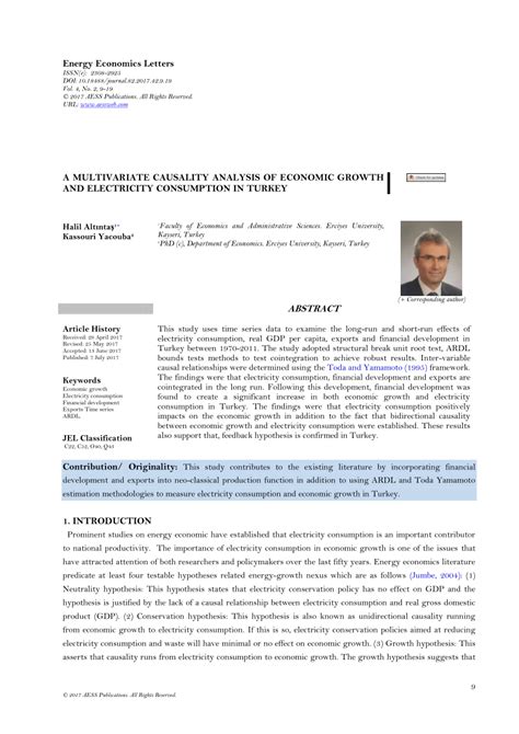 Pdf A Multivariate Causality Analysis Of Economic Growth And Electricity Consumption In Turkey