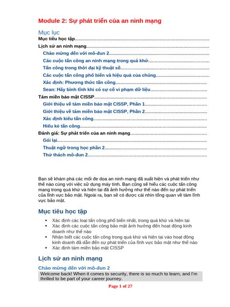 Module 2 The Evolution Of Cybersecurity Pdf