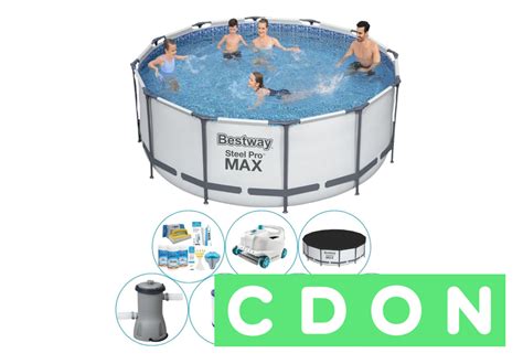 Pool Super Sæt - Bestway Steel Pro MAX Rund 366x122 cm | CDON