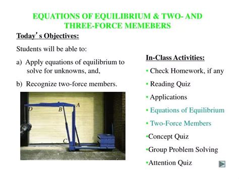 PPT EQUATIONS OF EQUILIBRIUM TWO AND THREE FORCE MEMEBERS PowerPoint Presentation ID