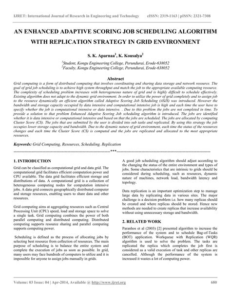 An Enhanced Adaptive Scoring Job Scheduling Algorithm With Replication