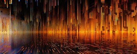 premium photo abstract panoramic visualization of a binary code