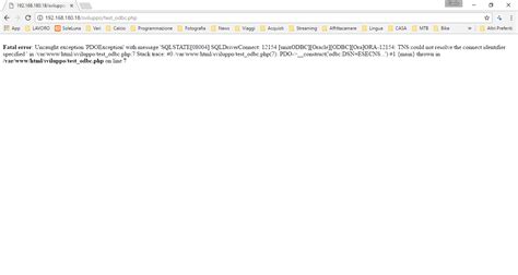 php unable to resolve ora 12154 tns could not resolve the connect