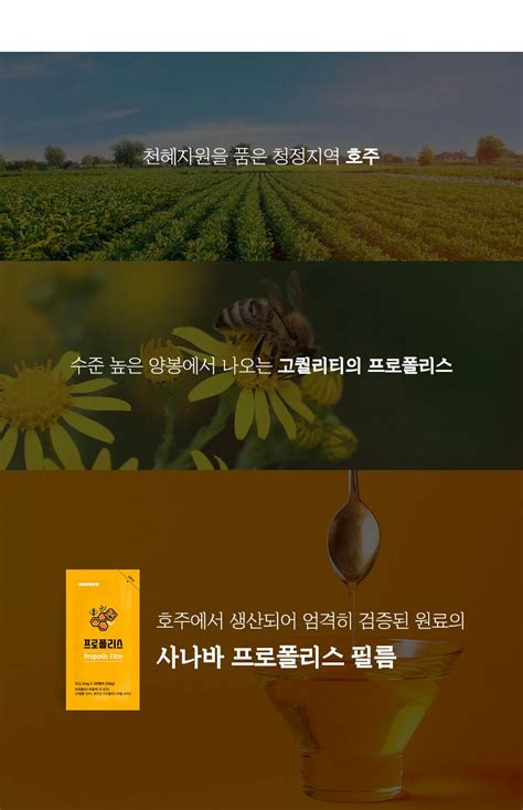 프로폴리스 필름 상세페이지 포트폴리오 크몽