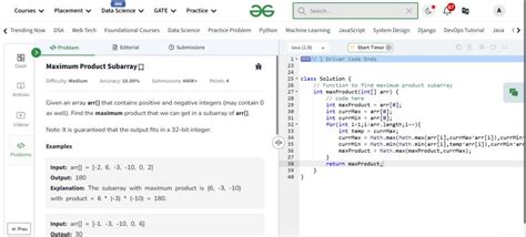 Day 11 Maximum Product Subarray Challenge Anshika Monga Posted On