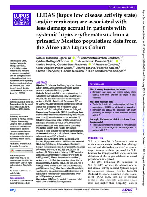 Pdf Lupus Low Disease Activity State As A Treatment Endpoint For