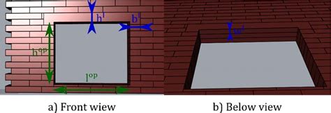 Parametrisation Of The Opening And The Lintel Above It Download Scientific Diagram