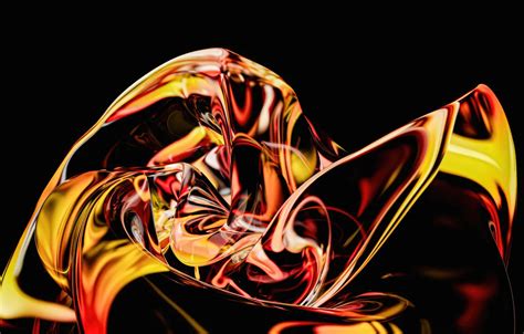 Обои Red Glass Crystal на телефон и рабочий стол раздел абстракции