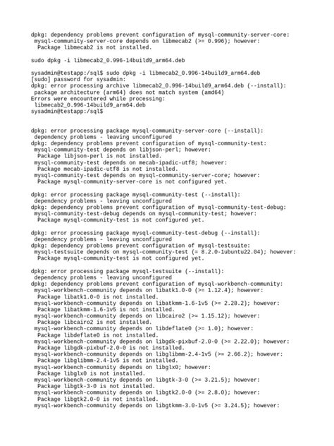 dpkg dependency problems prevent co pdf software development