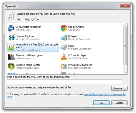 Associating Program To Any File Extension