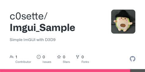 github c0sette imgui sample simple imgui with d3d9
