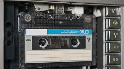 Insert An Audio Cassette In A Tape Recorder And Playback Eject Close