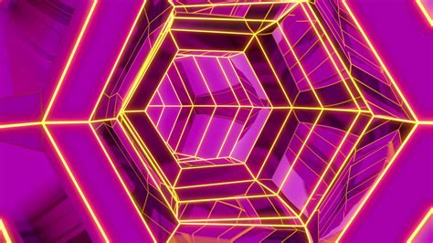 Moving Through Flashing Colored Tunnel Design Bright 3d Tunnel With