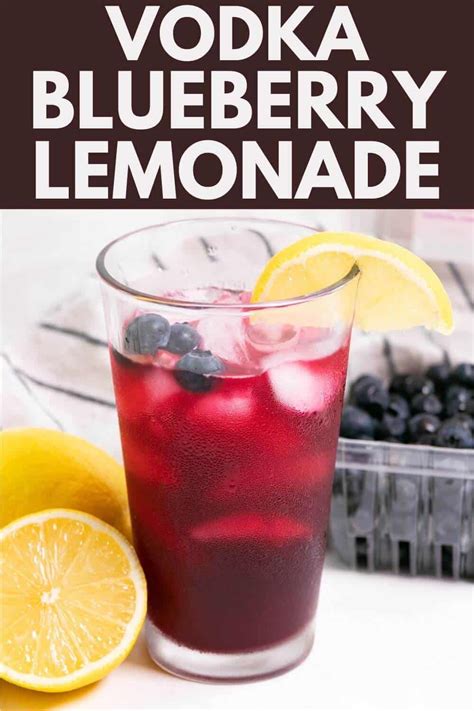 Blueberry Vodka Lemonade Blueberry Lemonade Recipes Blueberry Vodka