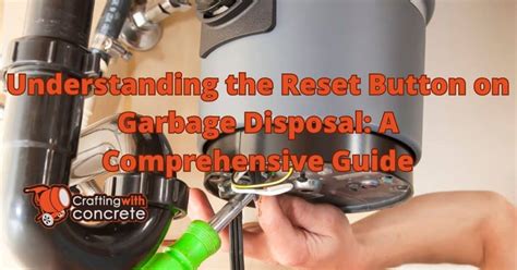 Reset button on garbage disposal - craftingwithconcrete.com