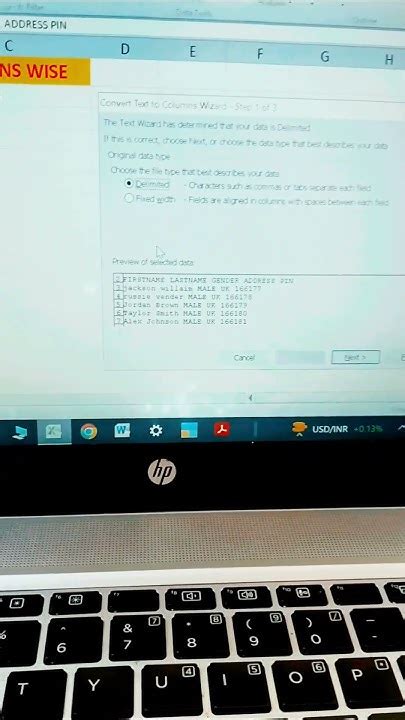 How To Separate Data Columns Wise 📊 Shortsviral Shorts