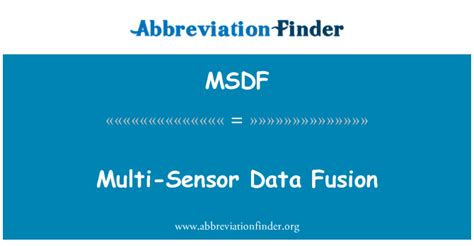 Msdf Definición Fusión De Sensores Múltiples Datos Multi Sensor Data
