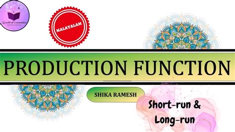 Production Function in Economics | Short-run & Long-run - YouTube