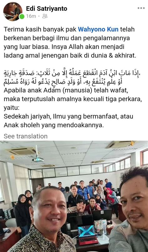 Wahyono Kuntohadi On Linkedin Many Thanks To Sains Data Terapan Pens