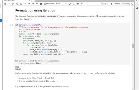 Solved Permutation using iteration The following function | Chegg.com