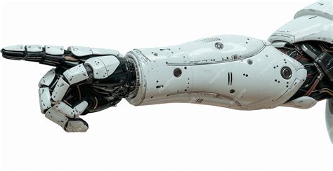 Premium Photo Robot Hand Pointing Finger Gesture Isolated On White