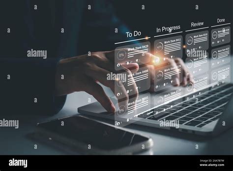 Agile Software Development Or Project Management Using Kanban Or Scrum