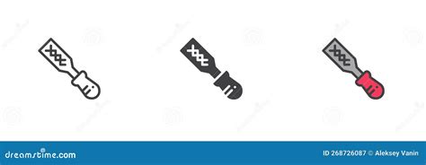 Rasp File Different Style Icon Set Stock Vector Illustration Of